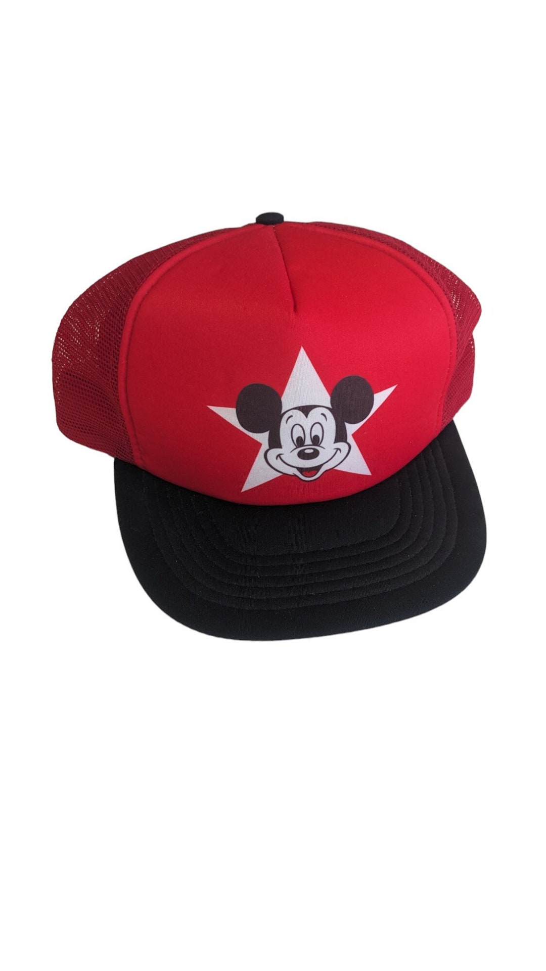 Mickey Mouse Walt Disney Adjustable Mesh Nylon Trucker Hat Snapback Cap ...