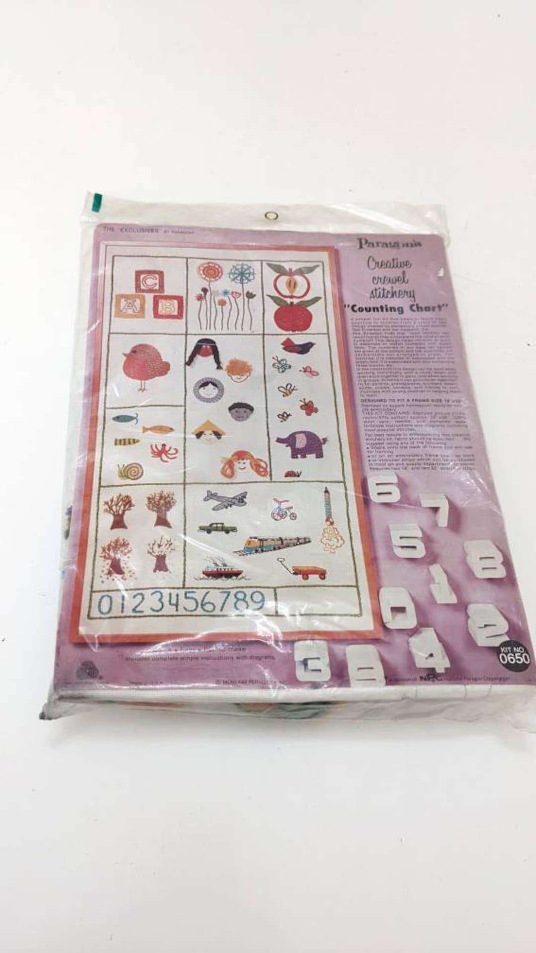Paragon Counting Chart Embroidery Crewel Kit 0650 Vintage 1972 Wool ...