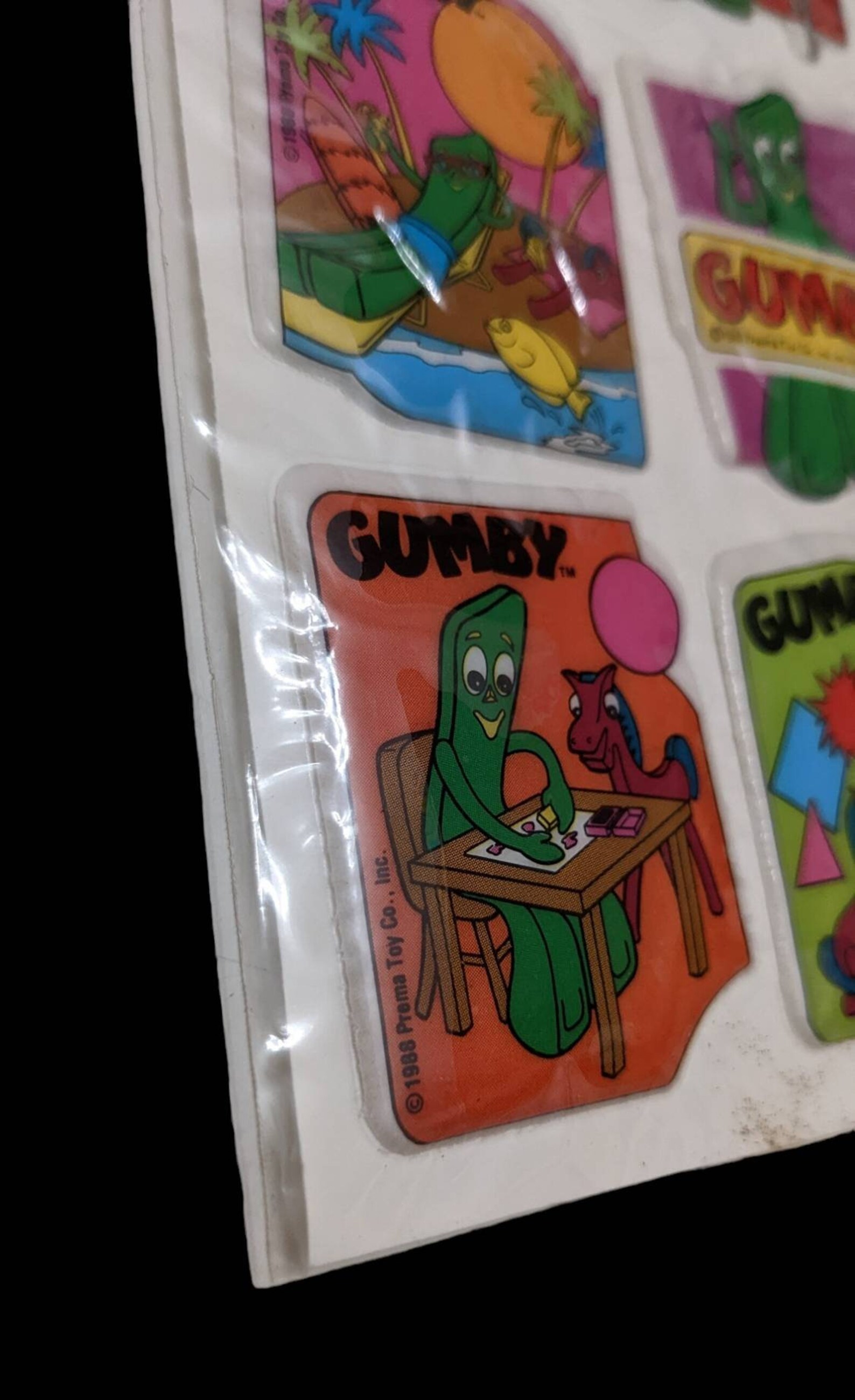 Gumby Pokey Cartoon Puffy Stickers Vintage NOS Sealed 1988 - Etsy