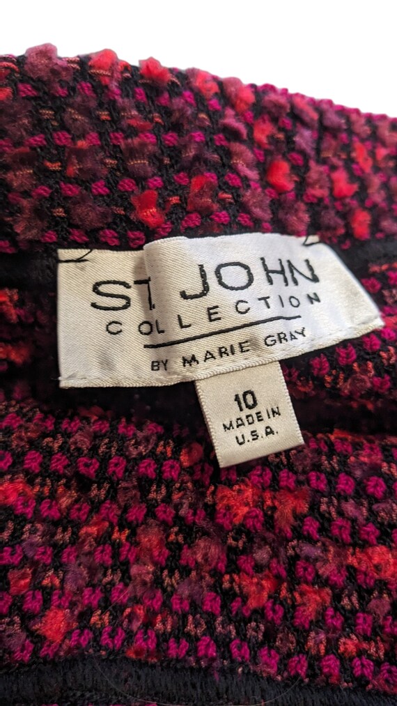 St John Collection Boucle Knit Skirt Marie Gray Size … - Gem