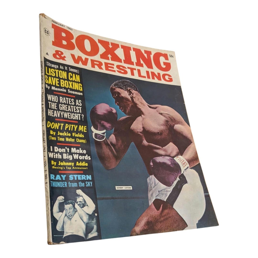 Boxing & Wrestling Magazine Feb 1963 Skeeter Mcclure Jackie Fields ...