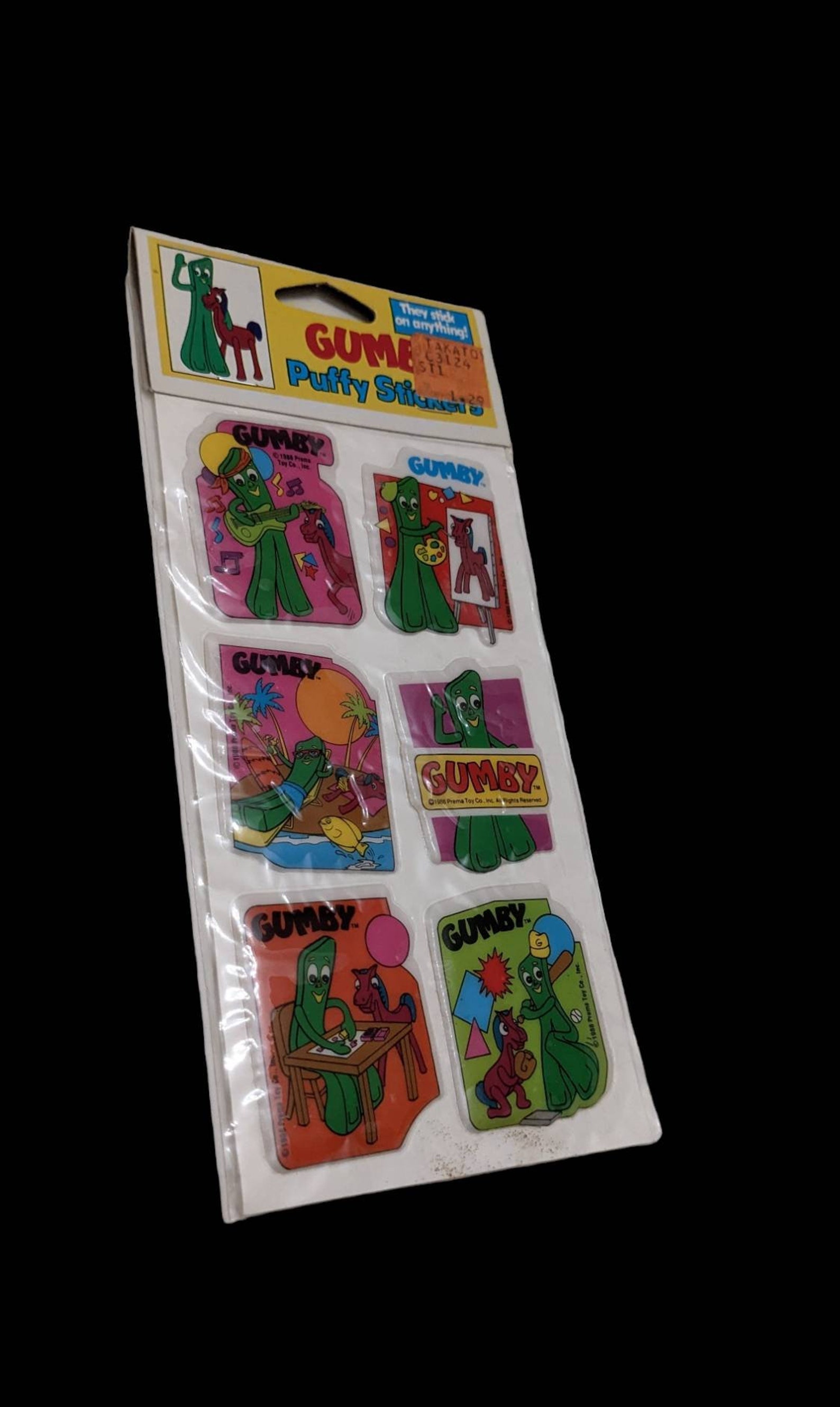 Gumby Pokey Cartoon Puffy Stickers Vintage NOS Sealed 1988 - Etsy