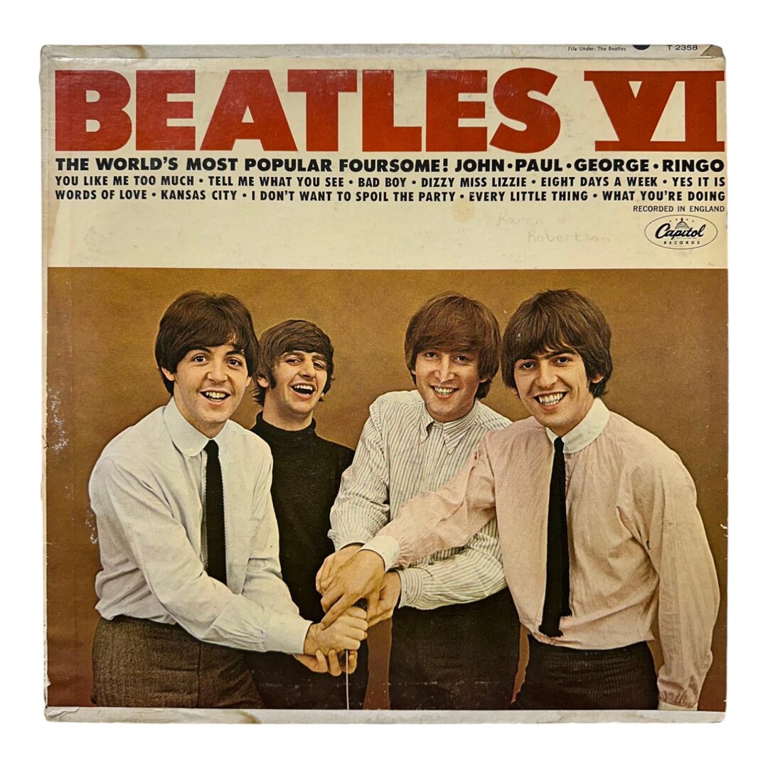 1965 Beatles VI Capitol T 2358 Mono Original Early LA Pressing Vintage ...