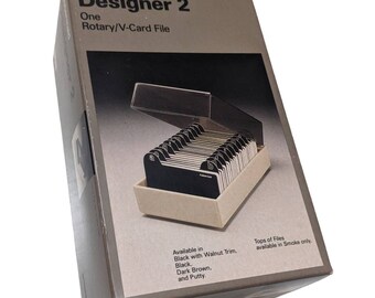 Vintage Plastic Rolodex Swivel Rotary Business Card Index File 24 A-Z ...