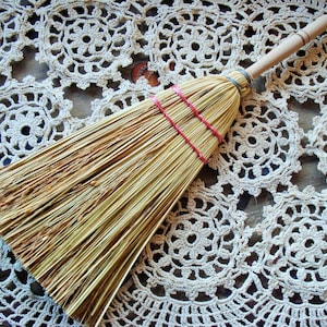 Vintage Straw Broom With a Wooden Handle/ Primitive Hand - Etsy