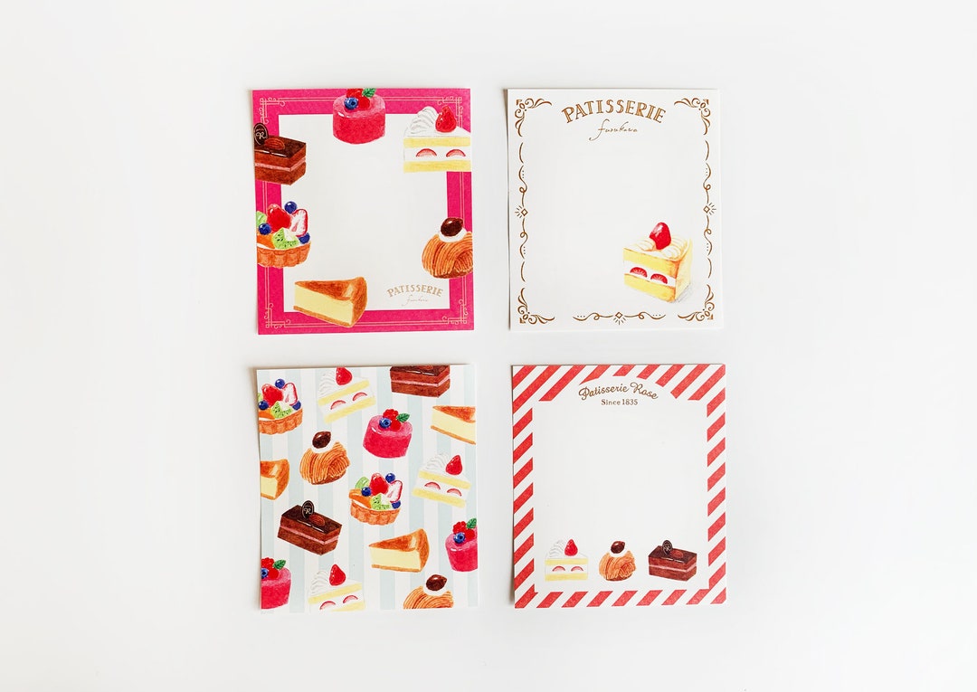 Sweet Cakes Memo Pad 4 Patterns 20 Sheet 9cm X 8cm - FALM192 - Etsy