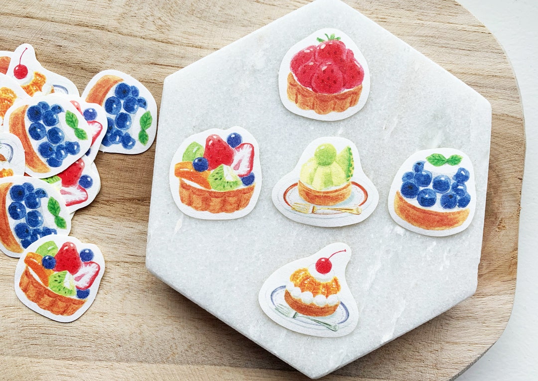 Fruit Tart Flake Stickers 5 Patterns 20 Sheets - FAQSA120 - Etsy