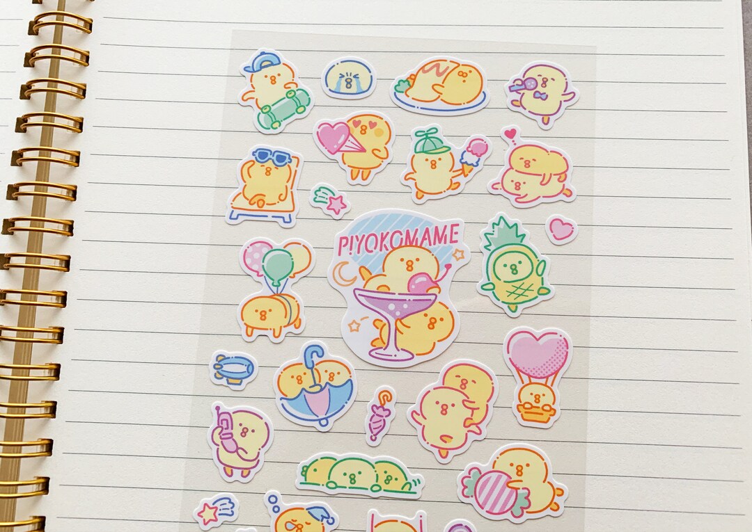 Piyoko-mame Retro-pop Stickers H17.5cm X W9cm - MW81583 - Etsy