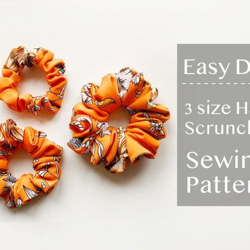 Scrunchie PDF Sewing Pattern Bundle Hair Accessories - Etsy