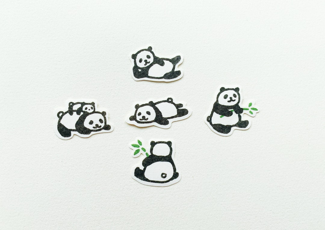 Panda Flake Washi Stickers 5 Patterns 20 Sheets - FAQSA24 - Etsy