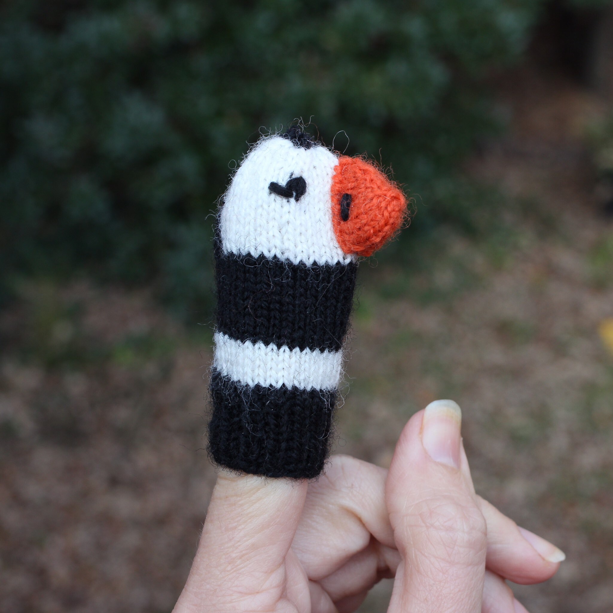 Puffin Knit Wool Finger Puppet - Etsy España