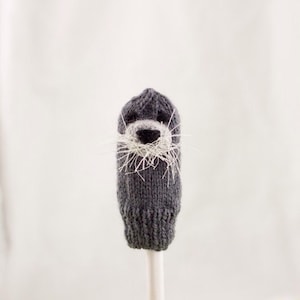 Bearded Seal Finger Puppet | Handknit | Wool - Etsy