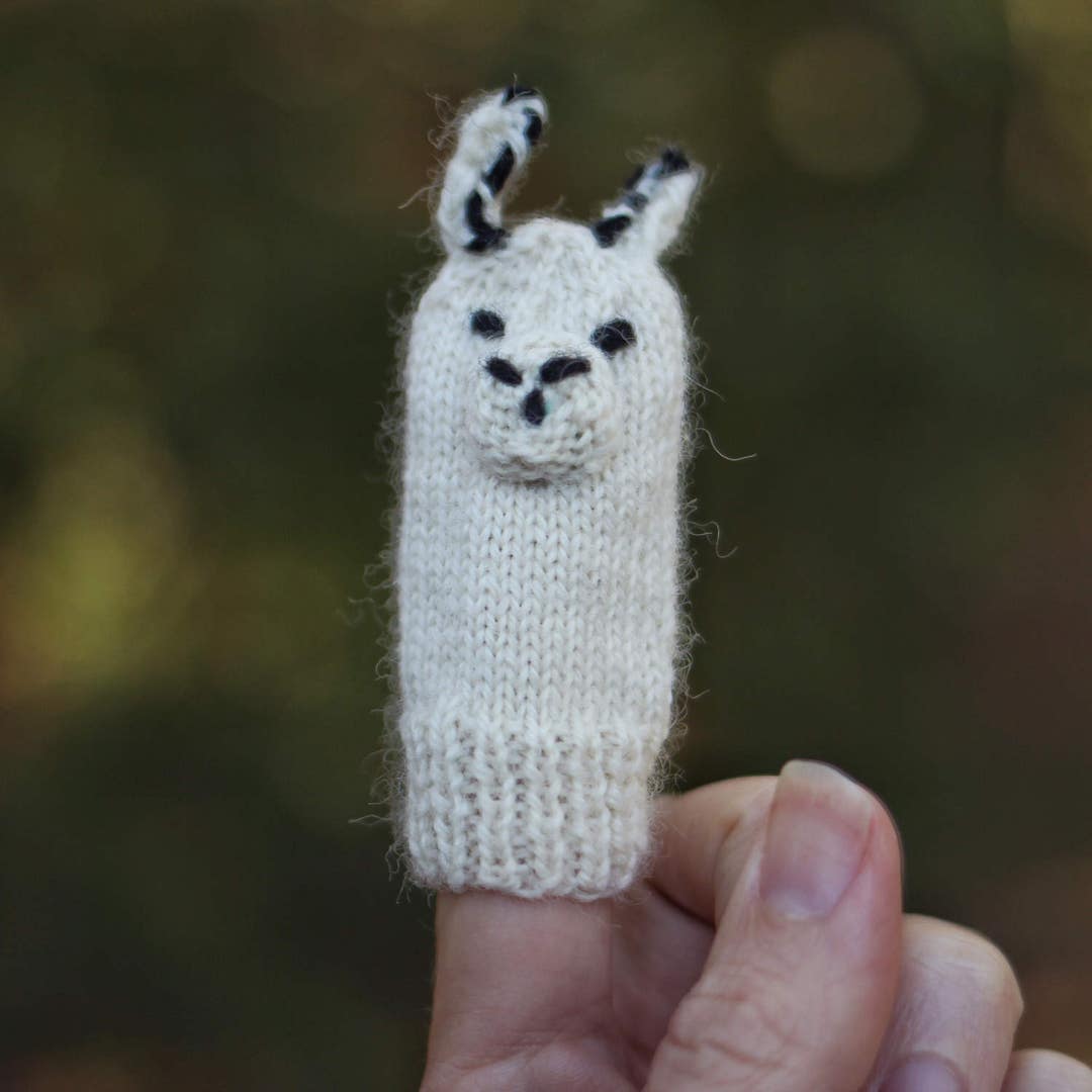 Arctic Hare Handknit Wool Finger Puppet - Etsy