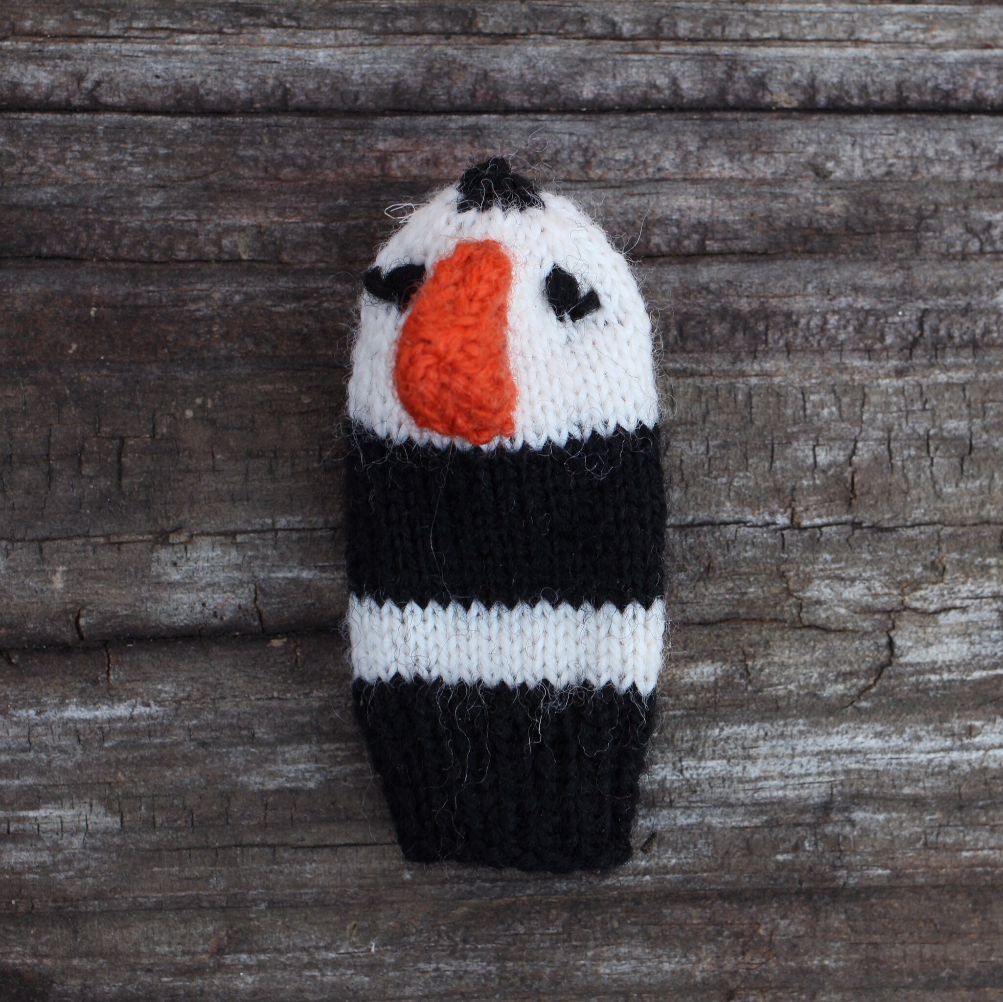 Puffin Knit Wool Finger Puppet - Etsy España