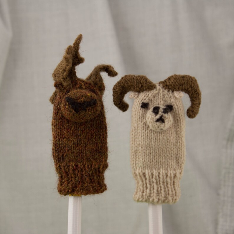 Moose Knit Wool Finger Puppet - Etsy