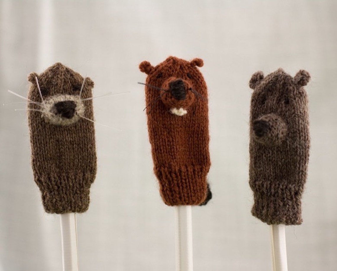 Lot of 3 Mix-and-match Finger Puppets | Handknit | Wool - Etsy