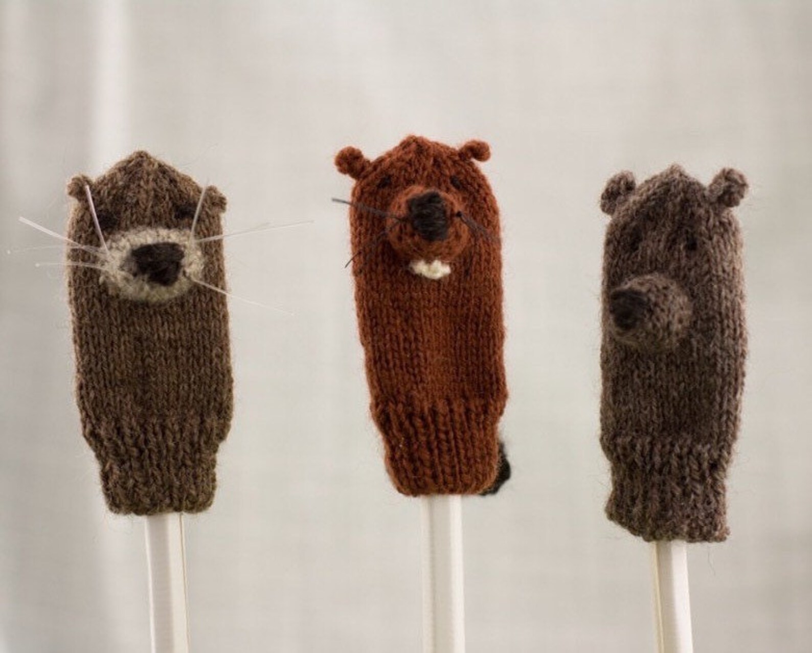Lot of 3 Mix-and-match Finger Puppets | Handknit | Wool - Etsy