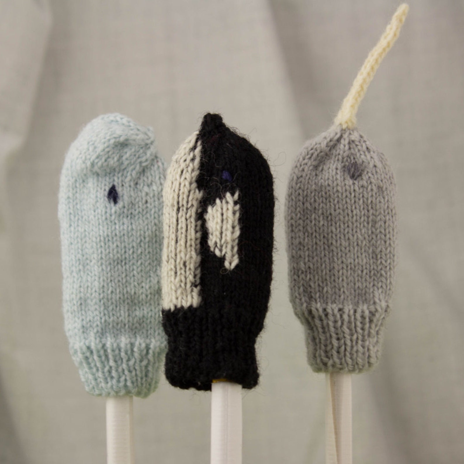 Orca Knit Wool Finger Puppet - Etsy