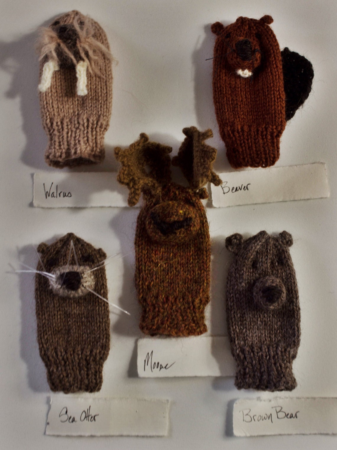 Lot of 3 Mix-and-match Finger Puppets | Handknit | Wool - Etsy