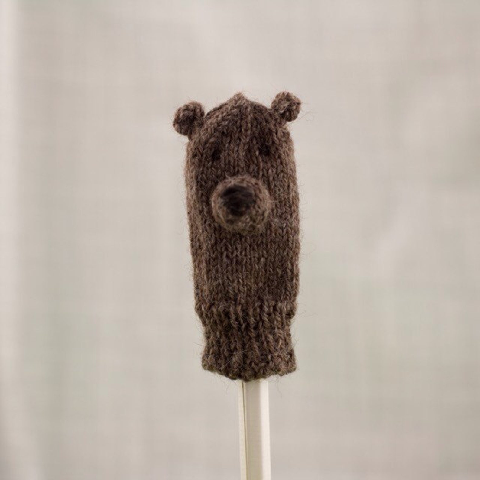 Brown Bear Finger Puppet | Handknit | Wool - Etsy