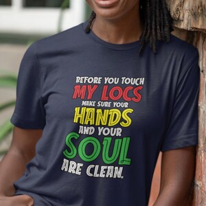 Dreadlocks T Shirt Black African American Woman Gift Natural Hair Locs ...