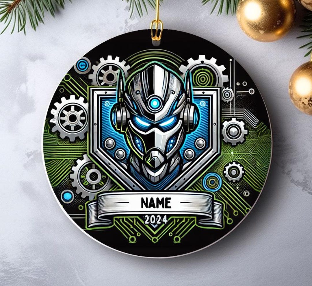 Personalized Robotics Team Ceramic Christmas Ornament, Holiday ...