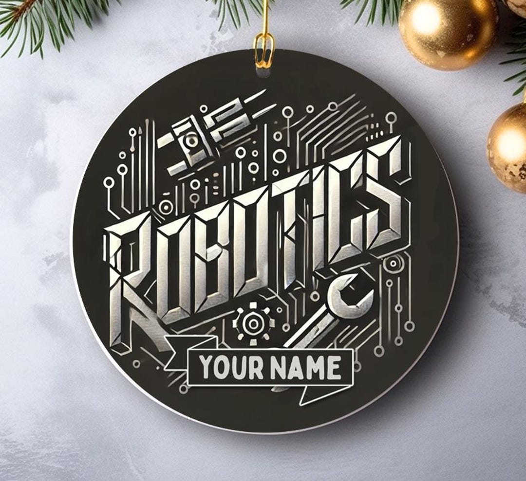 Personalized Robotics Team Ceramic Ornament, Holiday Christmas Tree ...