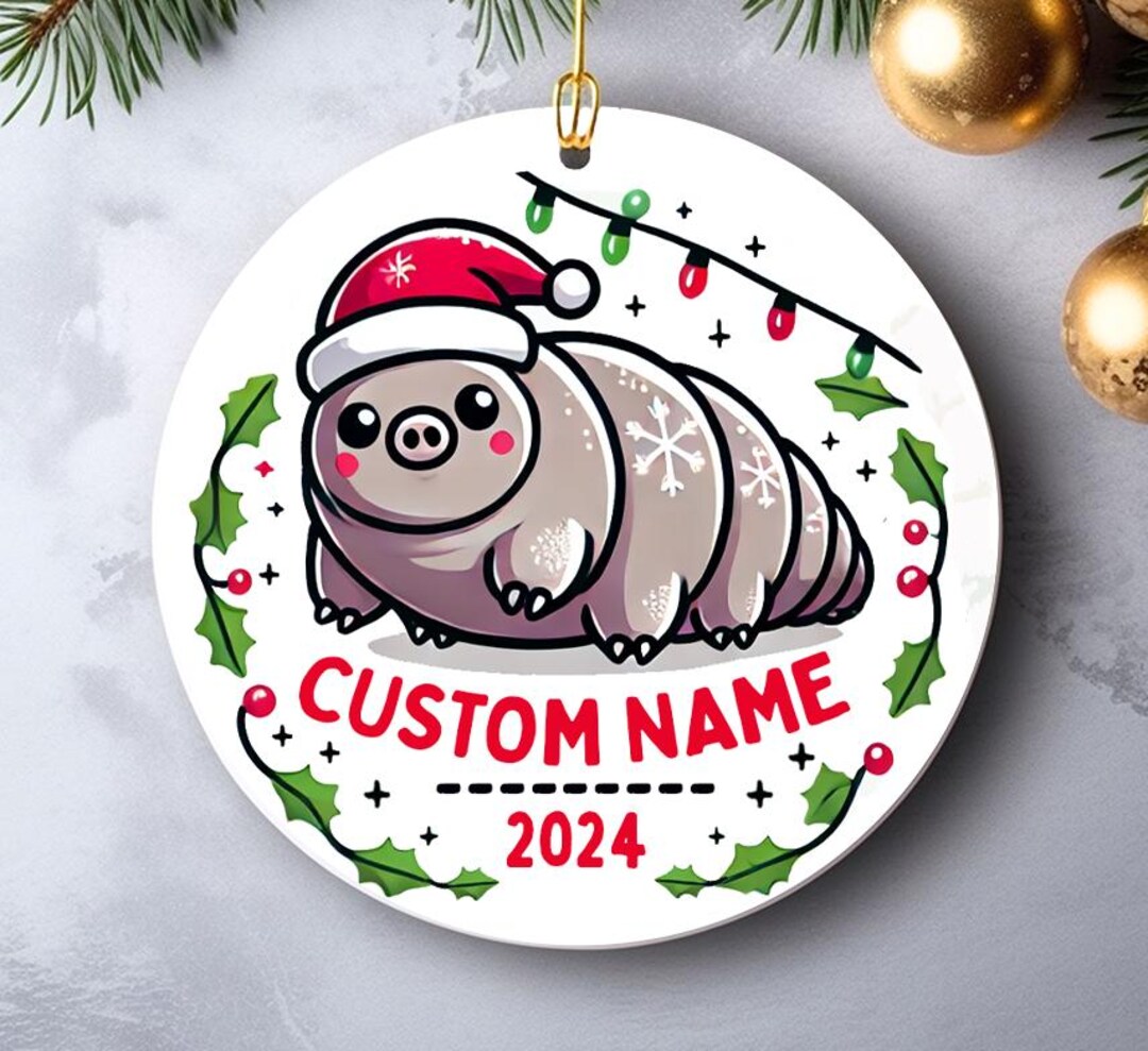 Tardigrade Waterbear Personalized Christmas Tree Decoration, Science ...