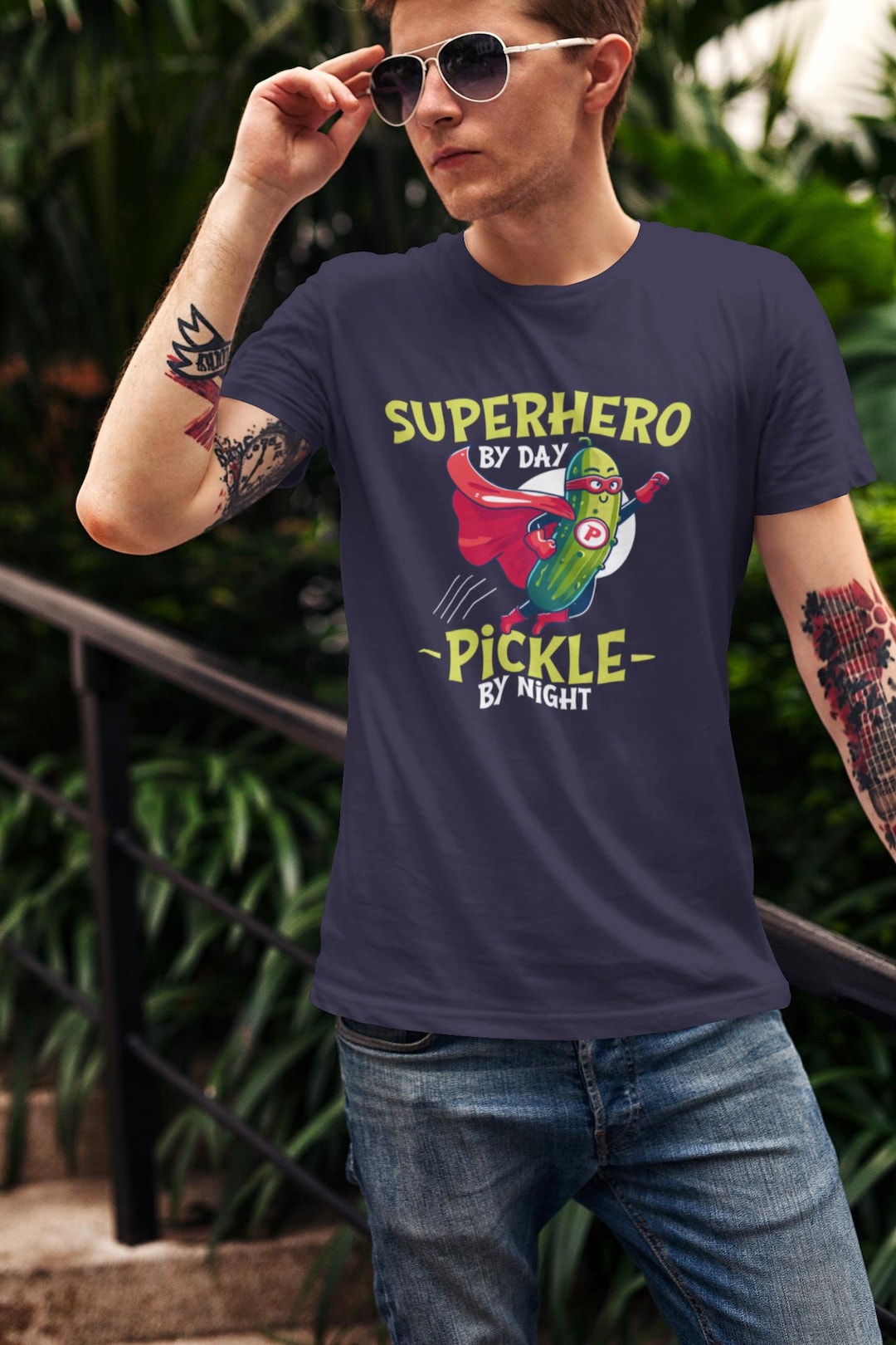 Funny Superhero by Day Pickle by Night, Cool American Pickle Lovers ...