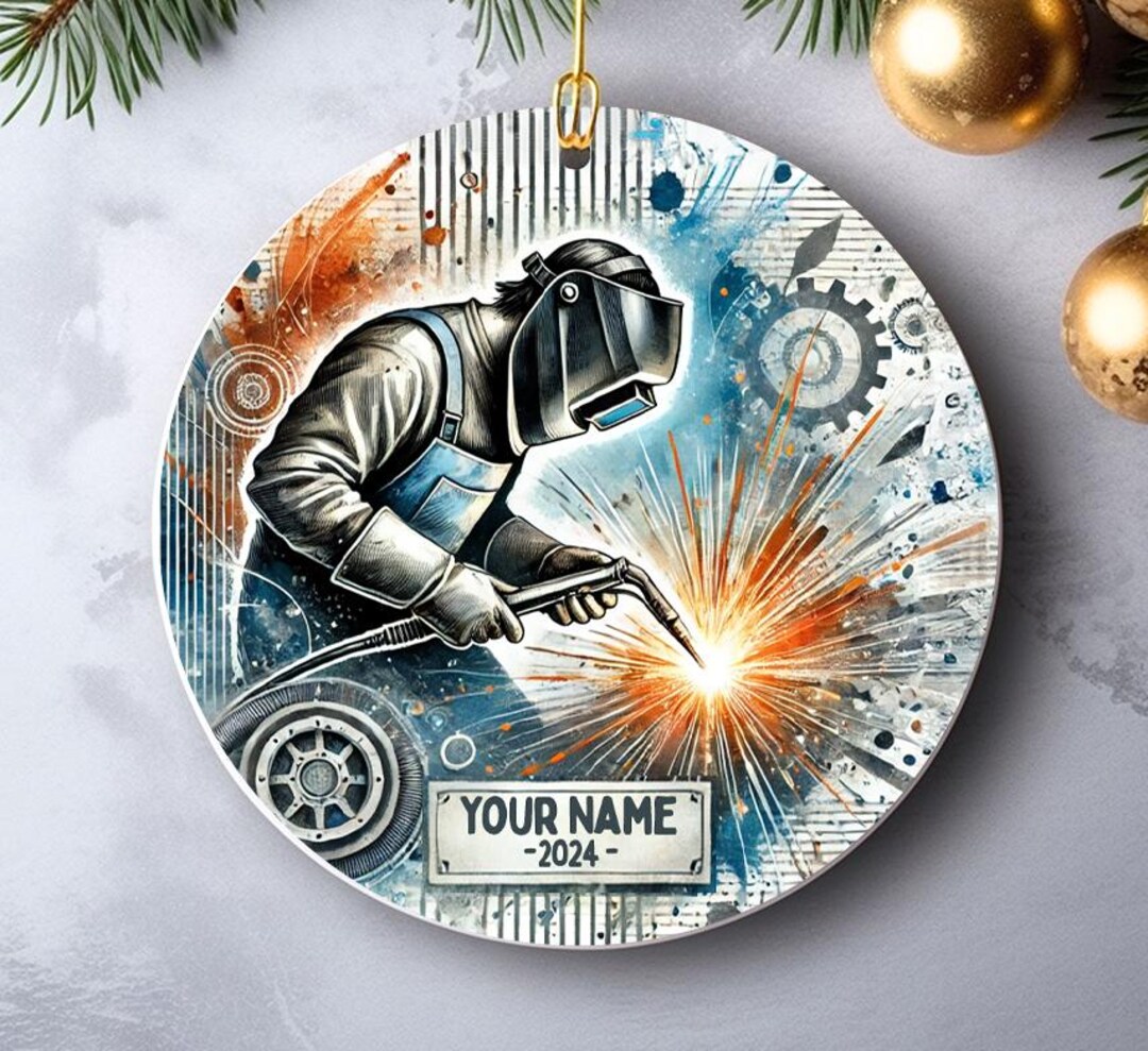 Welding Christmas Ornament, Custom Welder Holiday Decoration ...