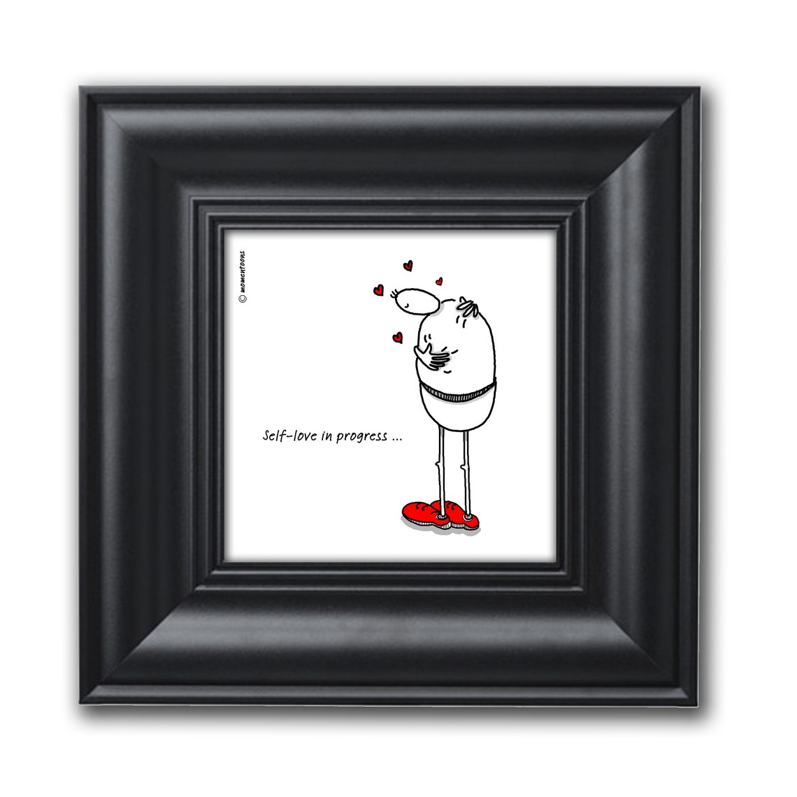 Self Love Art Print, Mental Health Cartoon, Self Love Status, Self Love ...
