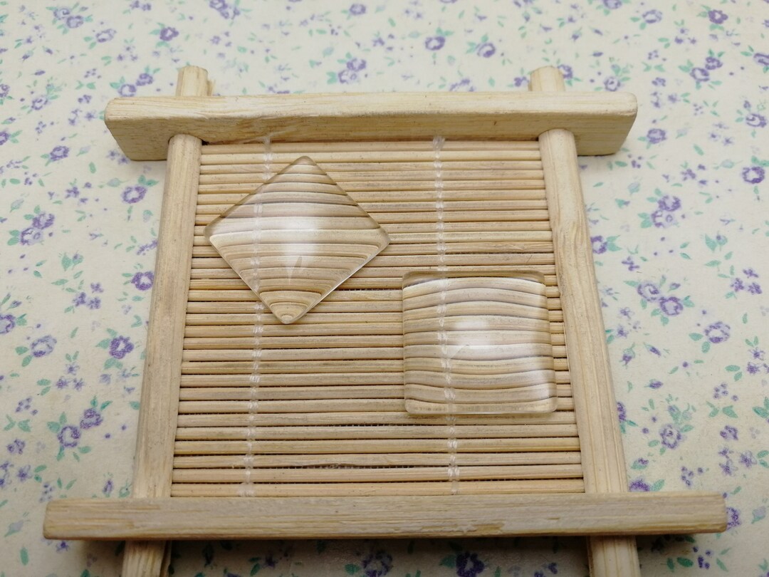 25mm Width Square Shape Clear Glass Cabochon Charm , Flat Back ...