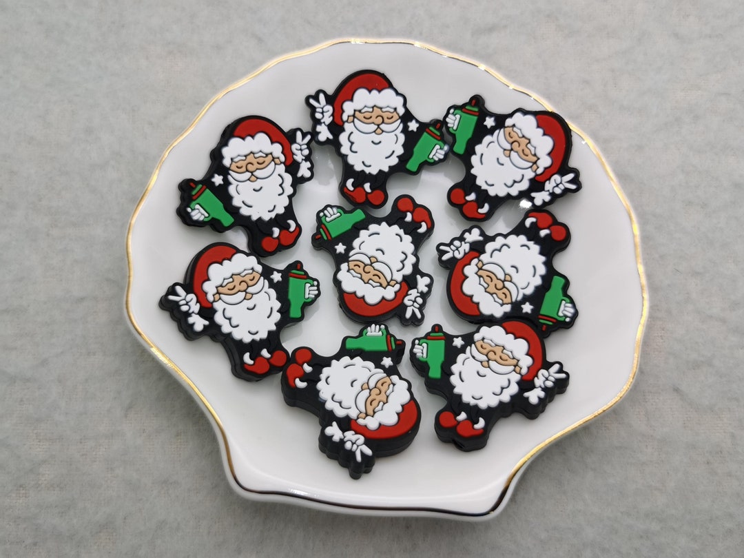 Silicone Bead Father Christmas Santa Claus Focal Bead for Pen Bracelet ...