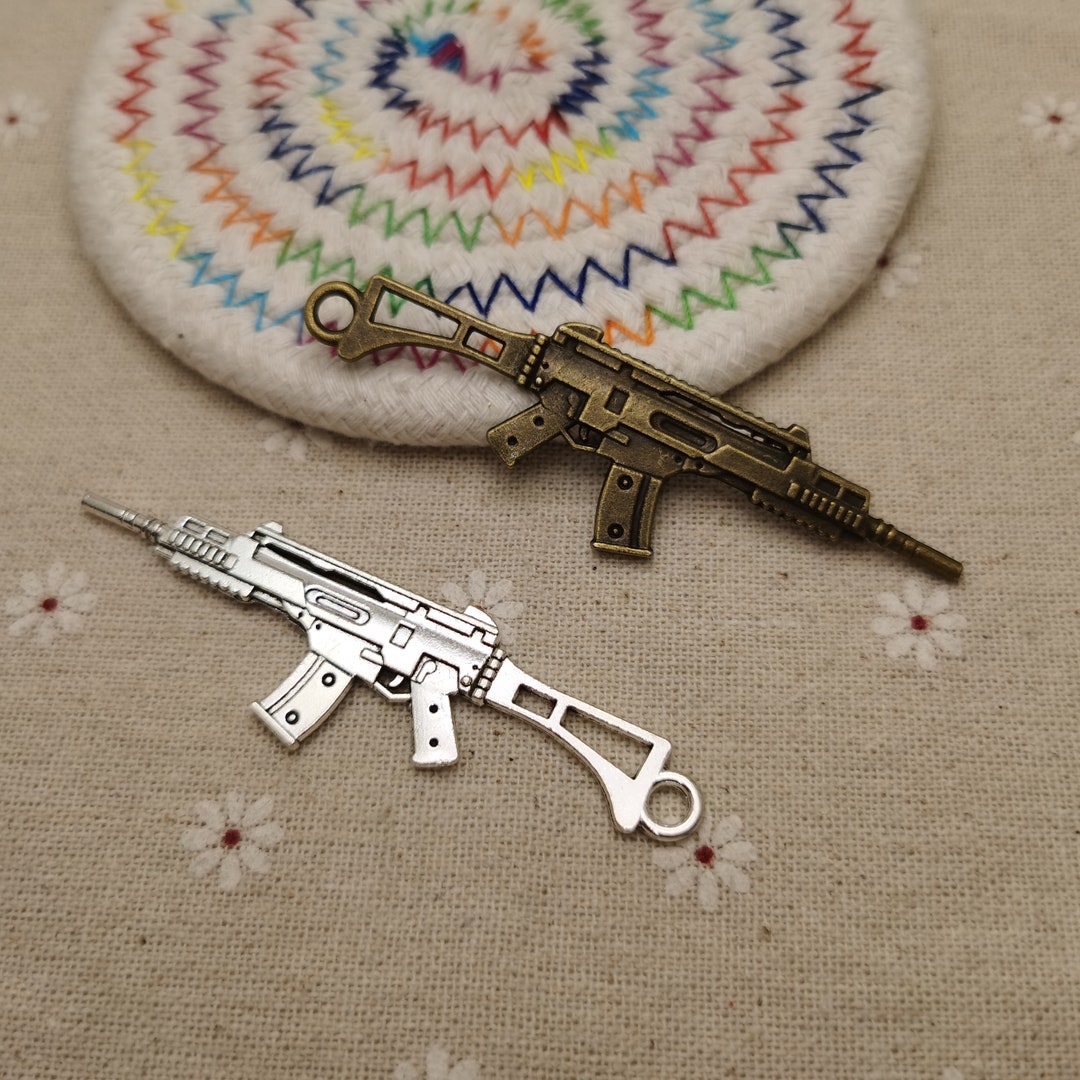 6/20 Pieces Metal Rifle Gun Shotgun Pendant Necklace Earring Keychain ...