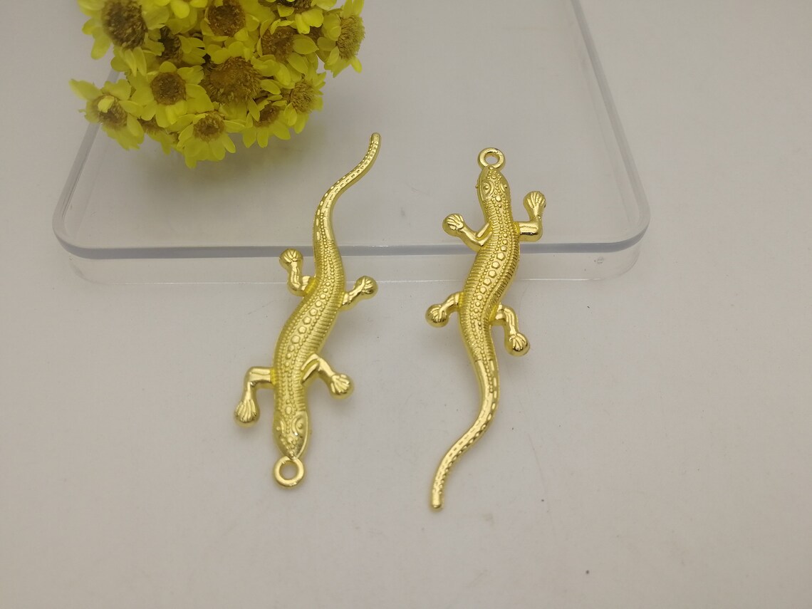 6 / 20 Pieces , Metal House Lizard Wall Gecko Pendant Charm , Jewelry ...