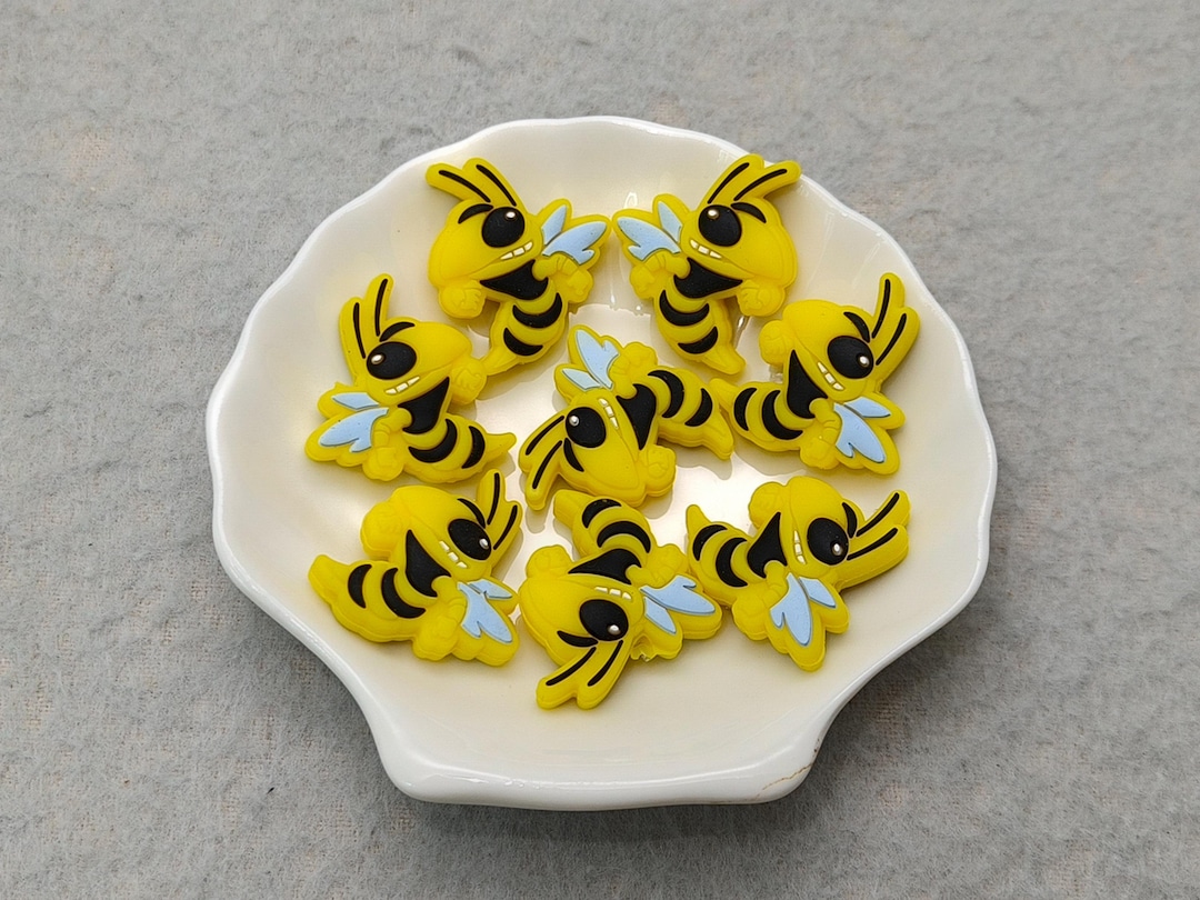 Silicone Bead Honeybee Honey Bee Hornet Focal Bead for Pen Bracelet ...