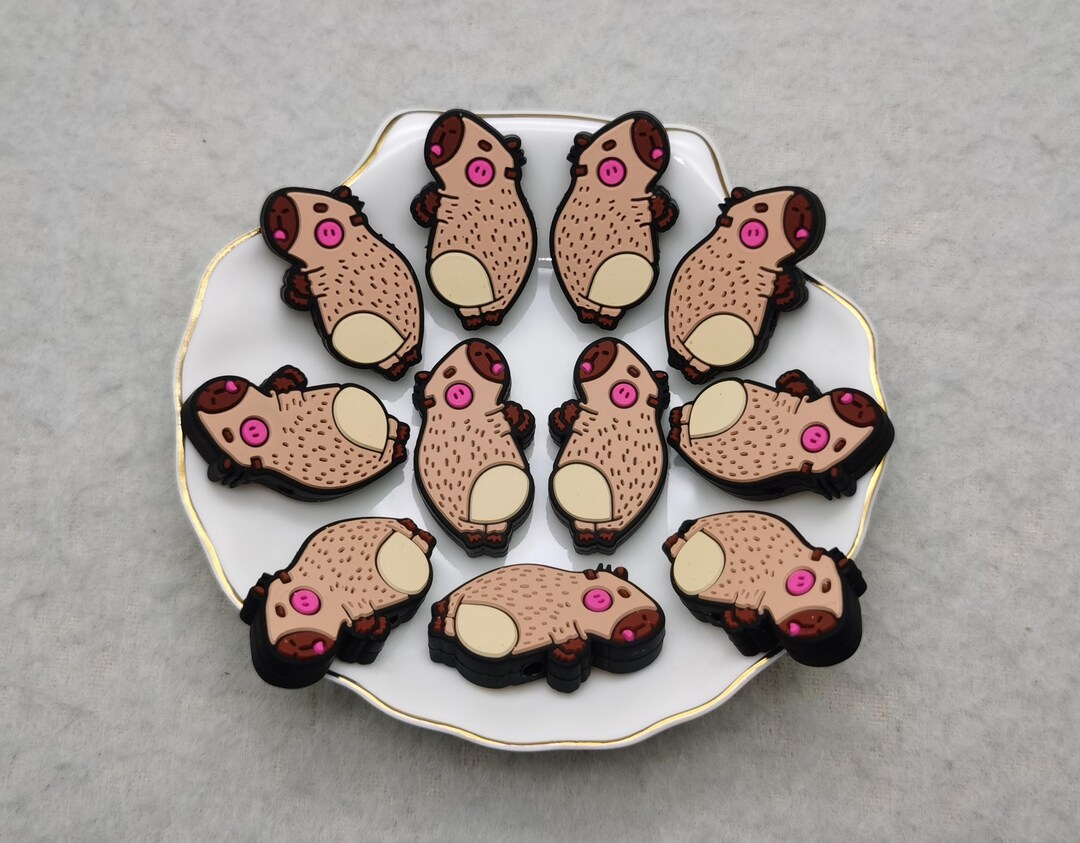 Silicone Bead Capybara Focal Bead for Pen Bracelet Necklace Keychain ...