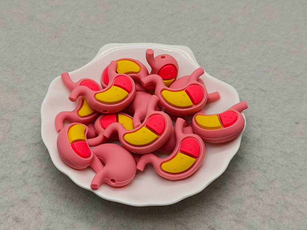 Silicone Bead 3D Internal Organs Stomach Focal Bead DIY Charm Pen ...