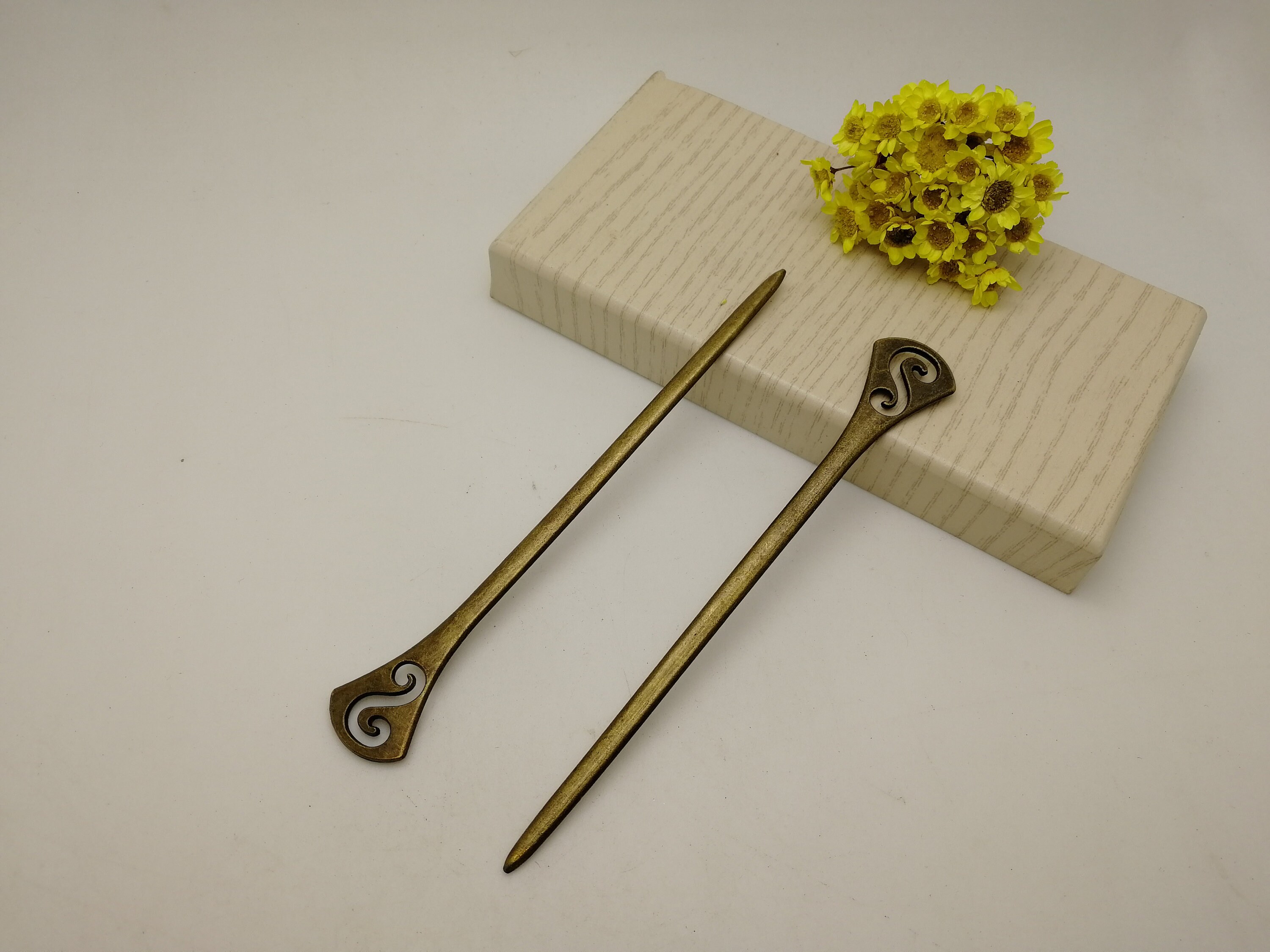 2 / 10 Pieces , Metal Rune Symbol Hair Fork Pin Stick Pick Hairpin ...