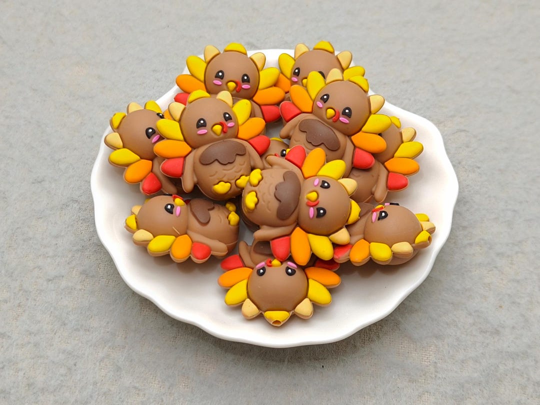 Silicone Bead Thanksgiving Turkey Focal Bead for Pen Bracelet Necklace ...