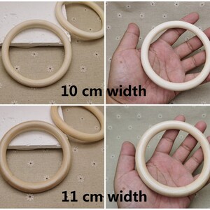 Natural Wood Round Ring Circle Hoop 2.5/3/4/5/6/7/8/9/10/11/12/13/14 ...