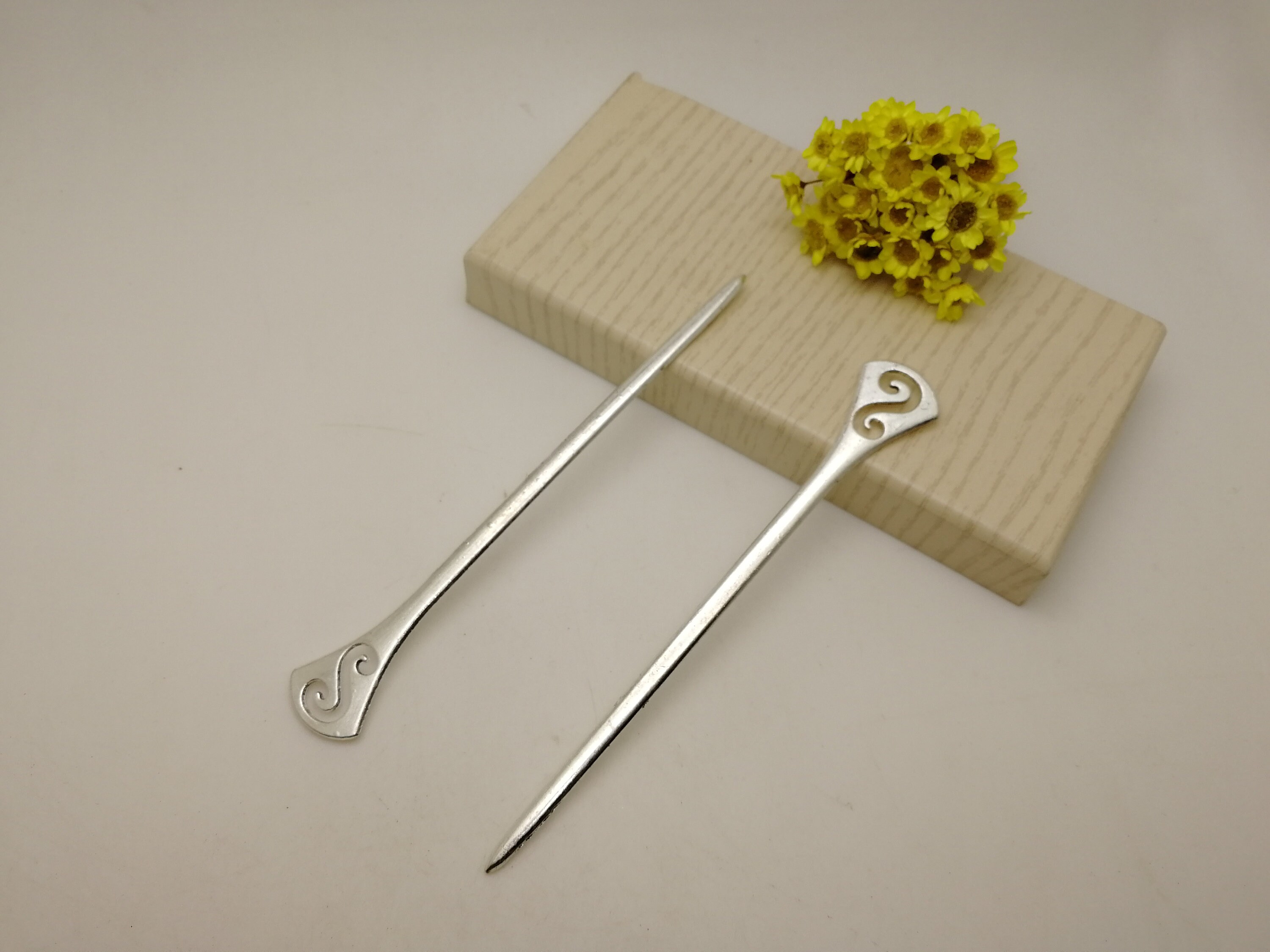 2 / 10 Pieces Metal Rune Symbol Hair Fork Pin Stick Pick - Etsy
