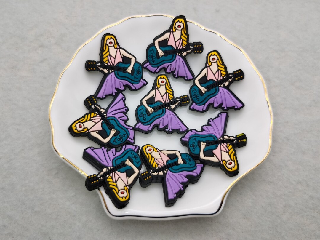 Silicone Bead Guitar Singer Taylor Girl Focal Bead for Pen Bracelet ...