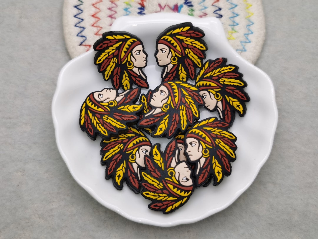 Silicone Bead Native American Indian Focal Bead for Pen Bracelet ...