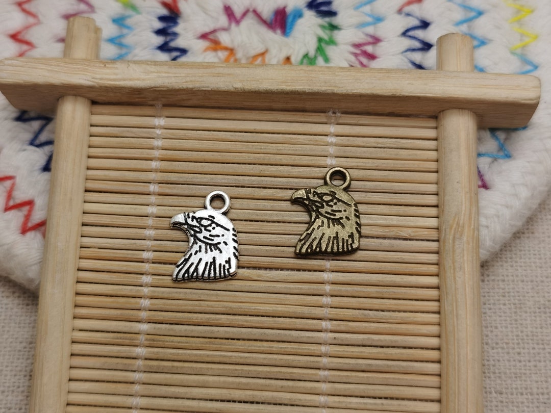 30 / 100 Pieces , Metal Eagle Hawk Vulture Falcon Bird Head Pendant ...