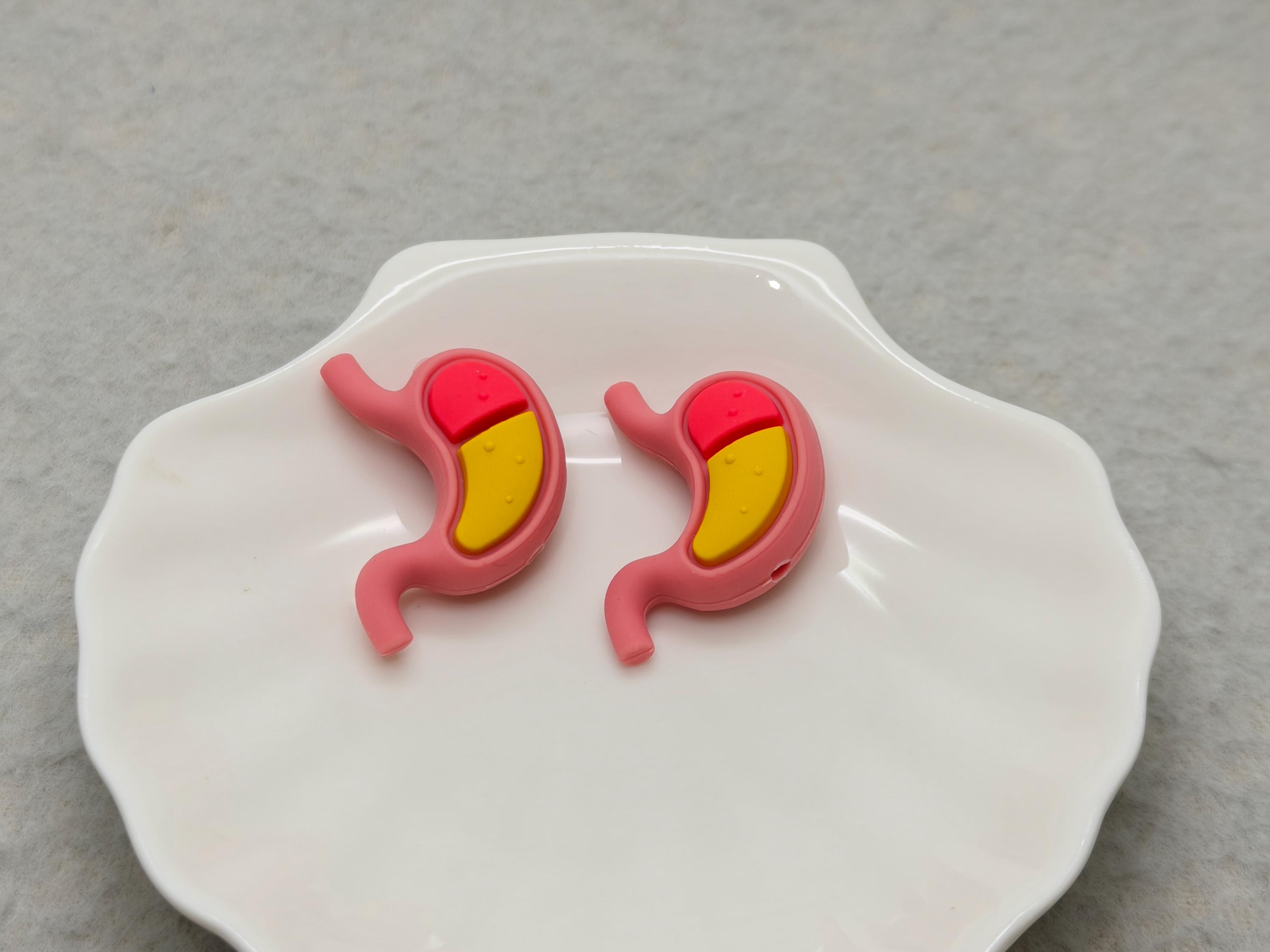 Silicone Bead 3D Internal Organs Stomach Focal Bead DIY Charm Pen ...
