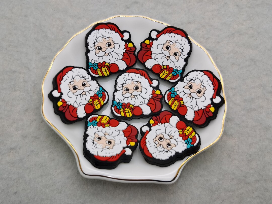 Silicone Bead Father Christmas Santa Claus Focal Bead for Pen Bracelet ...