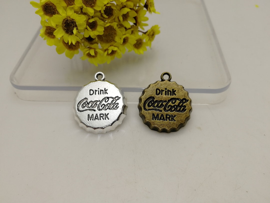 6/20 Pieces Metal Coca Cola Drink Bottle Cap Pendant Necklace Earring ...