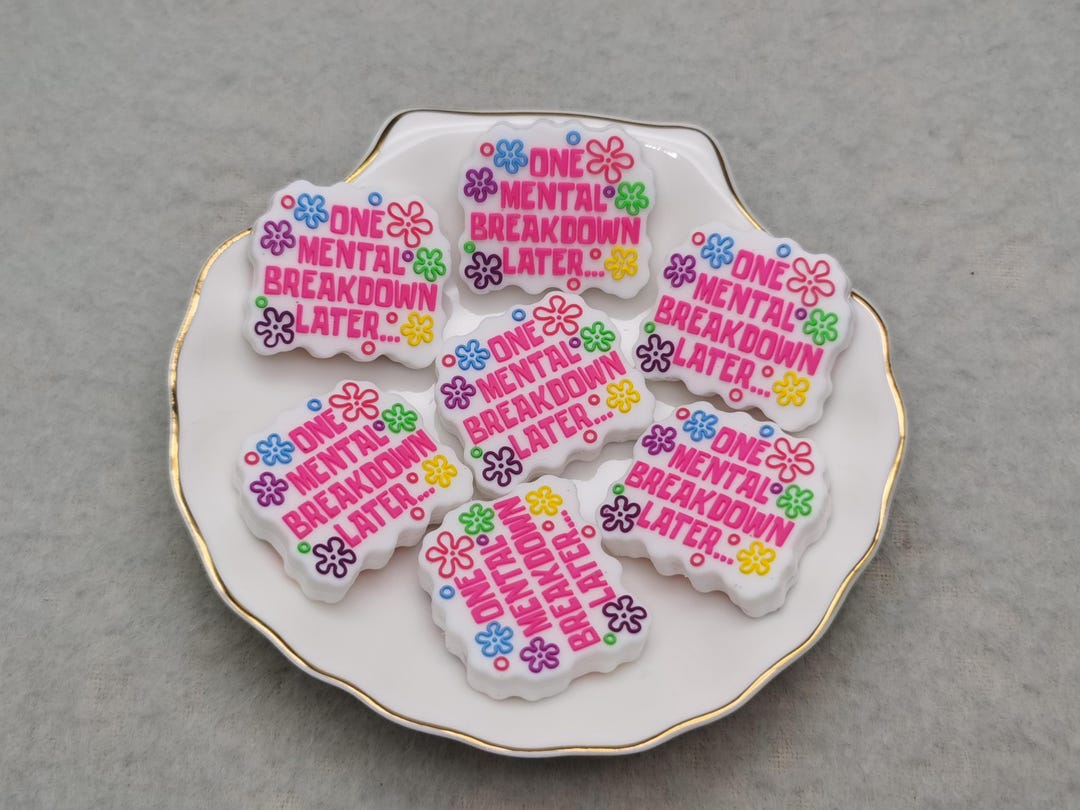 Silicone Bead One Mental Breakdown Later Focal Bead for Pen Bracelet ...