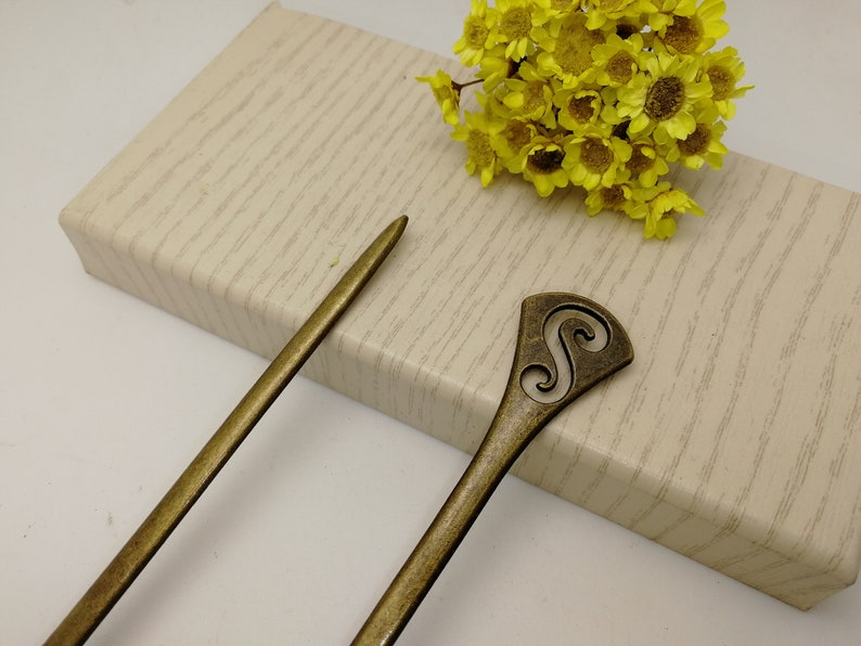 2 / 10 Pieces , Metal Rune Symbol Hair Fork Pin Stick Pick Hairpin ...
